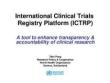 International Clinical Trials Registry Platform (ICTRP) - 豆丁网