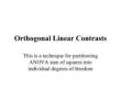 Orthogonal Linear Contrasts正交线性对比 - 豆丁网